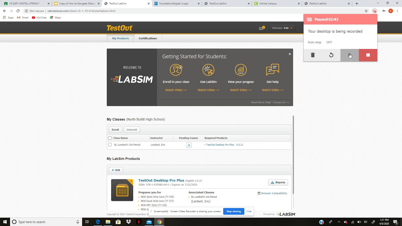Testout signup video - YouTube