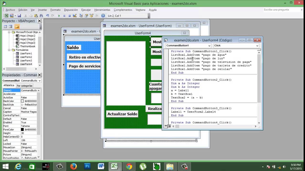 Como hacer una lista de pagos en Excel usando Visual basic - YouTube