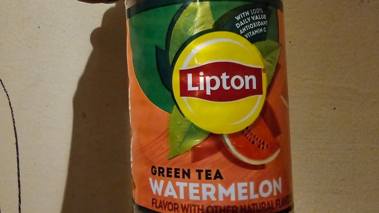 Lipton, green tea, watermelon water review. - YouTube