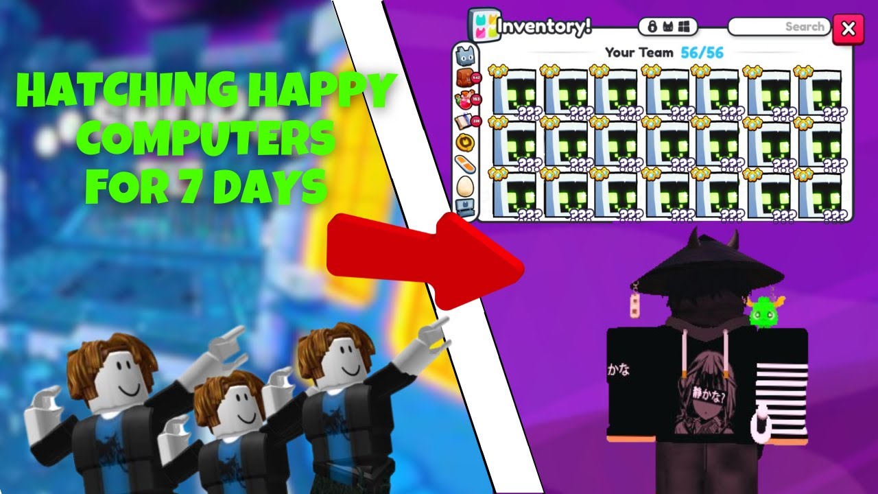 Hatching the Huge Happy Computers on 6 Accounts - YouTube