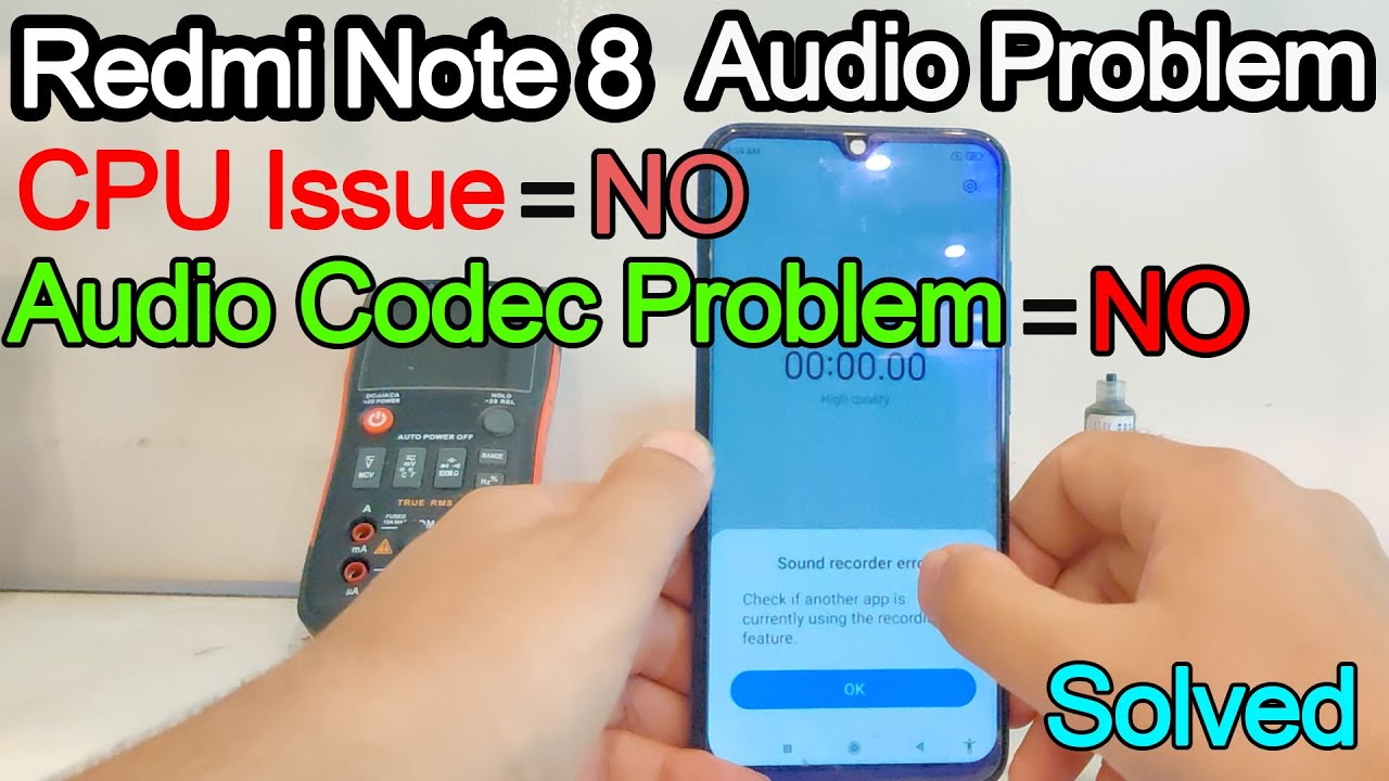 हिंदी मैं Redmi Note 8 Audio Problem | Check if another app is currently using the recording ...
