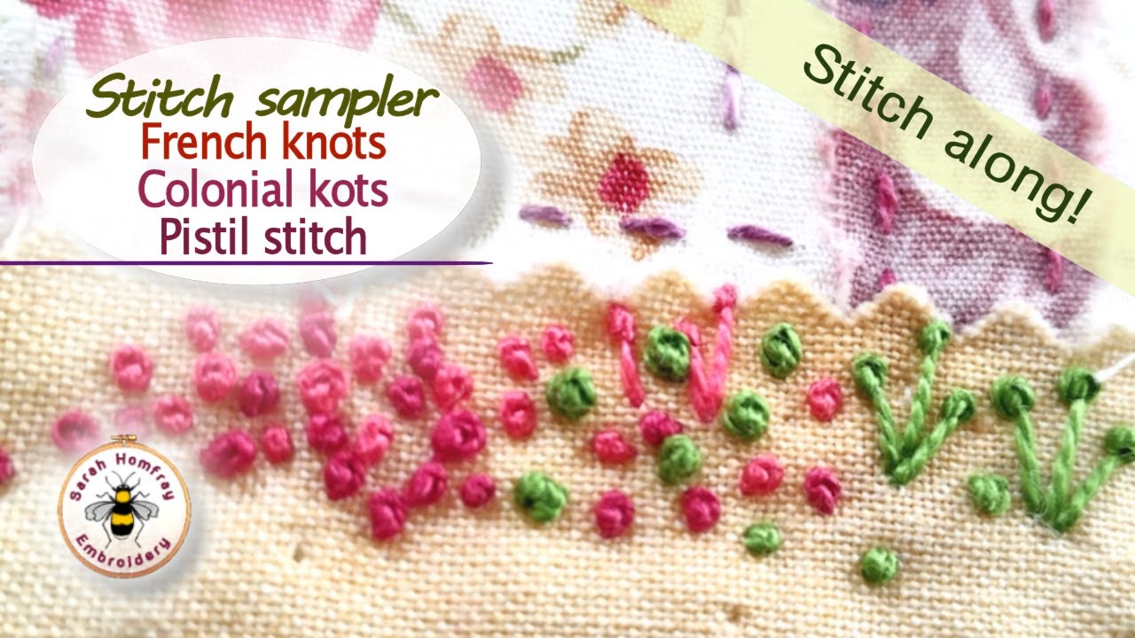 Includes left handed instructions! 3 Knot stitches - Pistil stitch ...