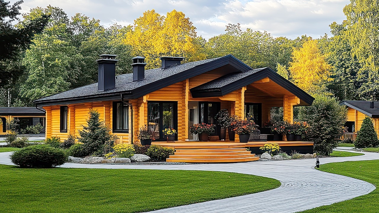 10 Cabin in the Suburban Unprecedented: Log Cabin with A Beautiful ...