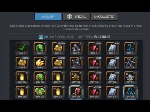 Comparing the 2018 & 2019 MCOC January Calendar! - YouTube