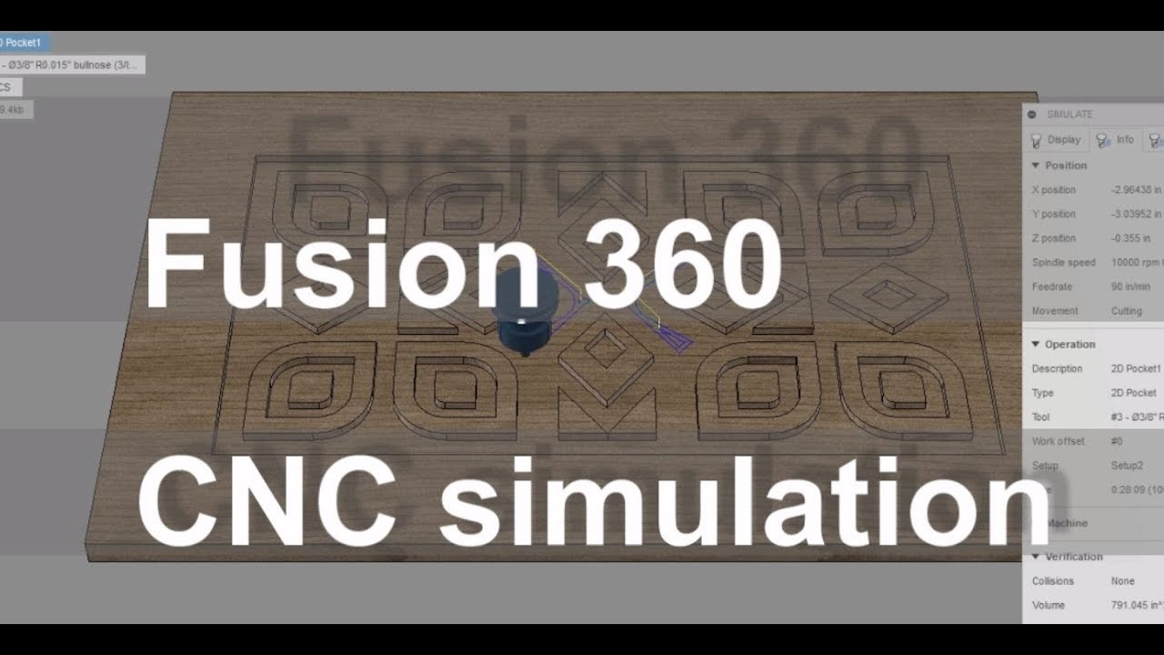 Fusion 360 CNC simulator - YouTube