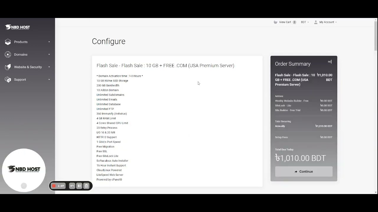 How to purchase Domain and Hosting from SNBD host - YouTube