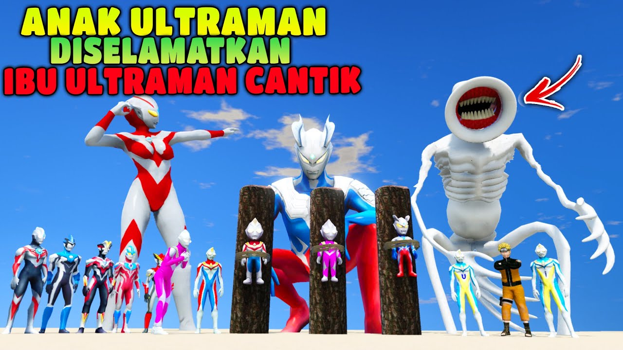 IBU ULTRAMAN CANTIK PERANG MELAWAN IBU SIREN HEAD DIBANTU ULTRAMAN DYNA ...