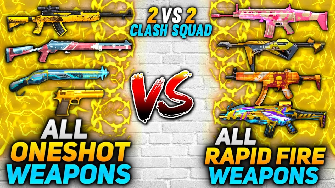 ALL ONE SHOT WEAPONS VS ALL RAPID FIRE WEAPONS || TEAM ABHEE VS TEAM ...