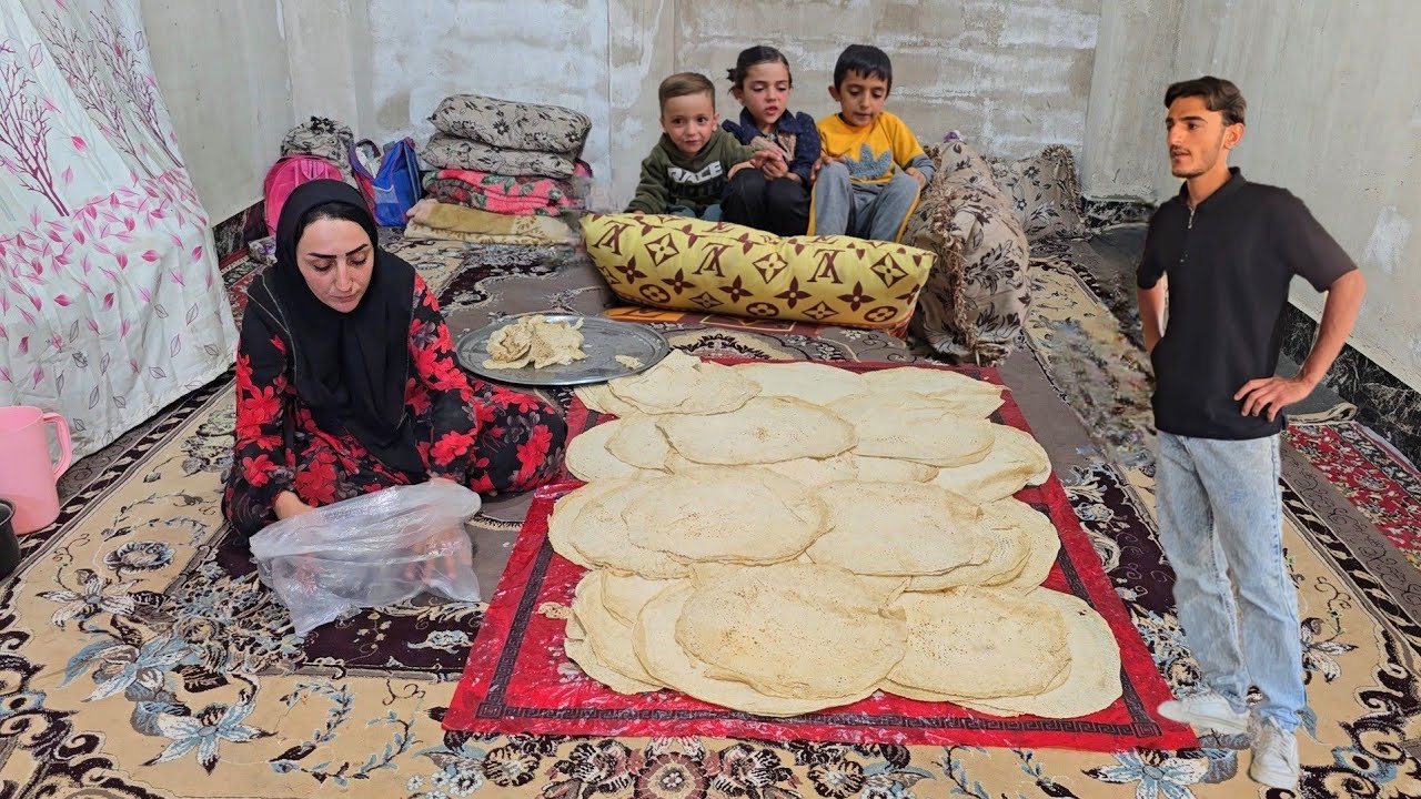 Woman, bread, fire of inspiration, a mother who creates life in the ...