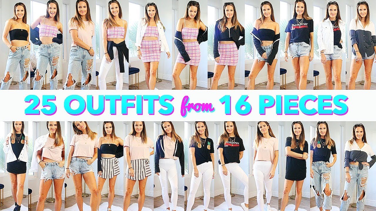 25 OUTFITS FROM 16 PIECES | HUGE CLOTHING HAUL - YouTube