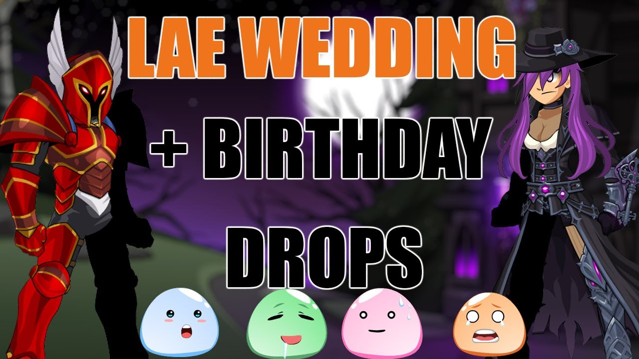 AQW Lae Wedding Drops + Items! | And Birthday Boss Drops - Classic ...