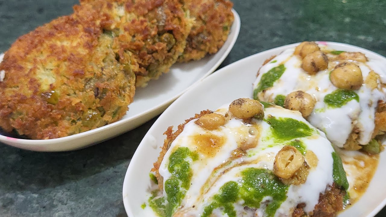 Matar tikki chaat / Matar tikki crispy cutlet | 2 In 1 recipe 😋 - YouTube
