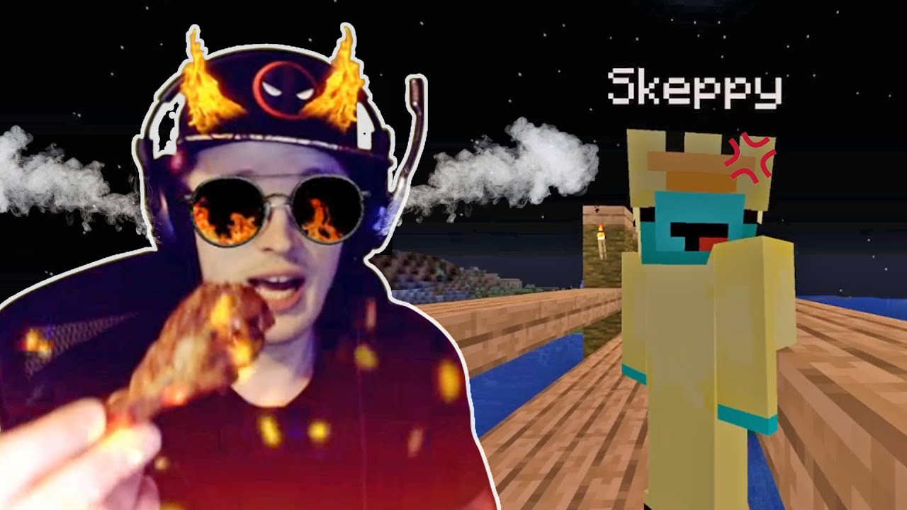 BadBoyHalo and Skeppy Eating Super Hot wings! // BadBoyHalo Face Cam ...