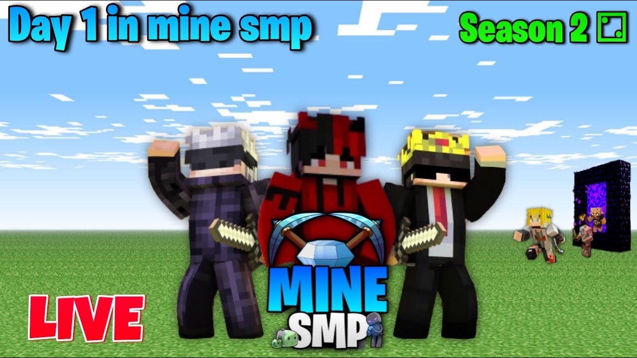 Mine SMP Season 2 DAY 1 | #Minecraft #Live #mcpelive - YouTube