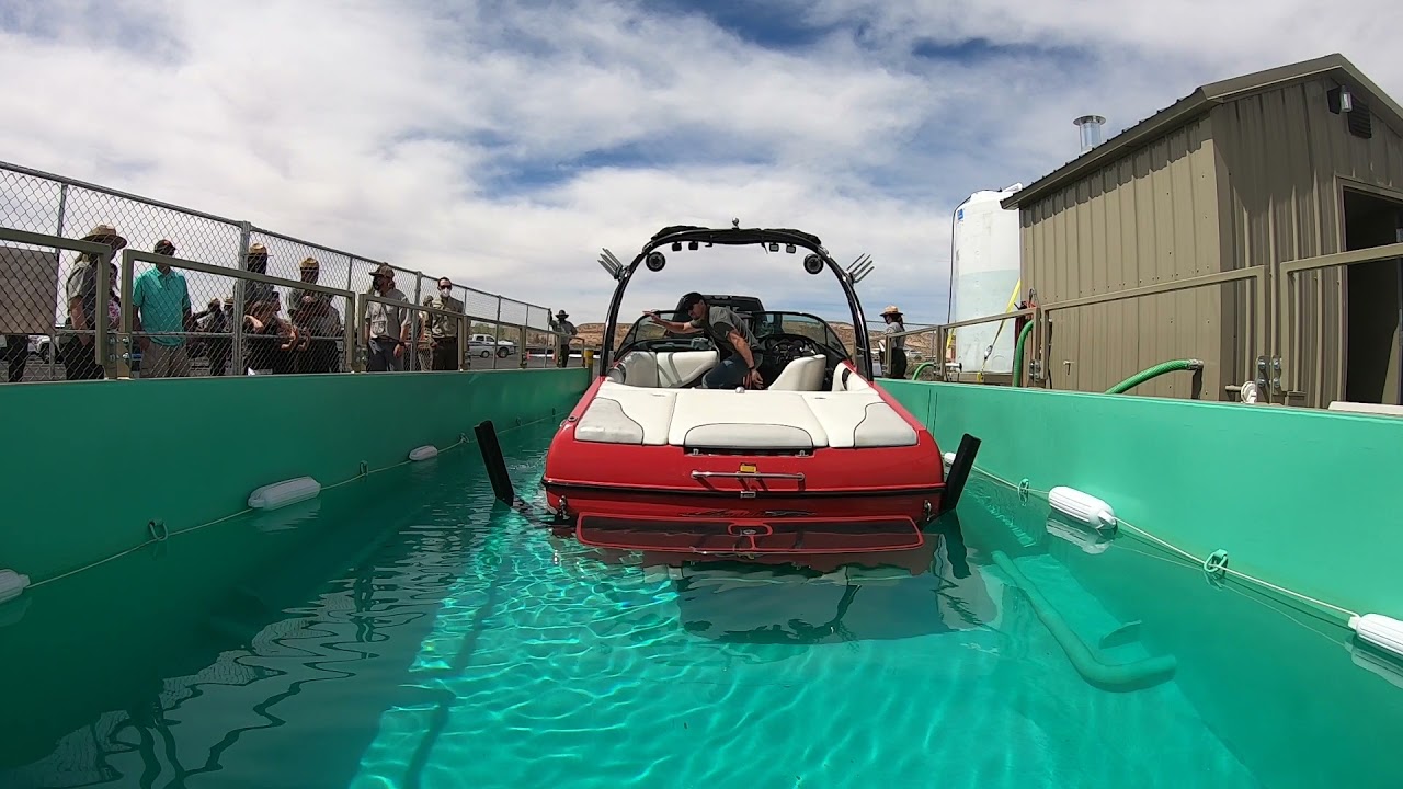 Lake Powell AIS Boat Decontamination Dip Tank (May 2021) - YouTube