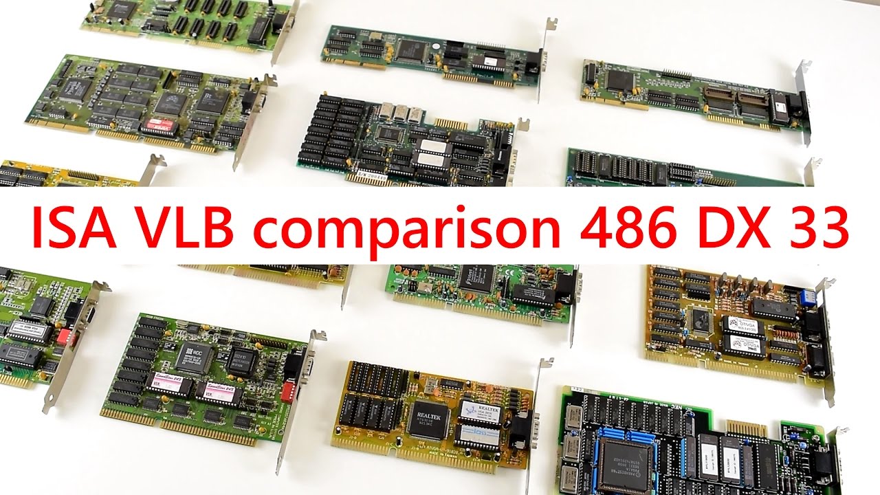 Graphics Card Comparison 486 DX 33 ISA VLB DOS - YouTube