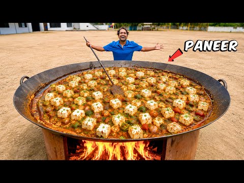 We Cook 100 Kg Mater Paneer...in Giant Kadai 🔥 - आज तो पूरा गाँव पनीर खाएगा |