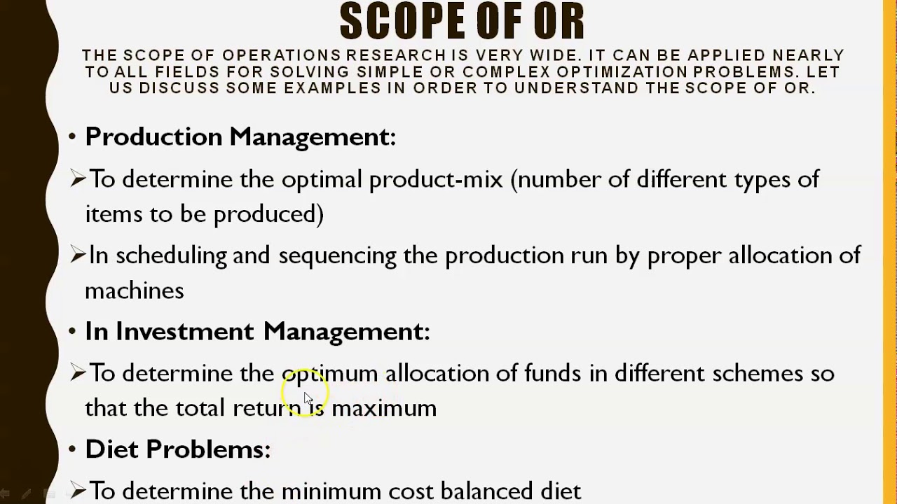 Methodology and Scope of Operations Research - YouTube