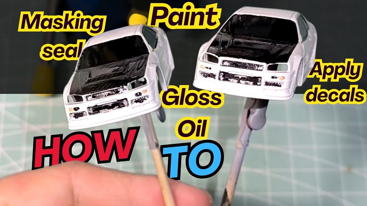 How to Masking seal & Apply decals & Paint & Gloss Oil | Turbo Racing ...