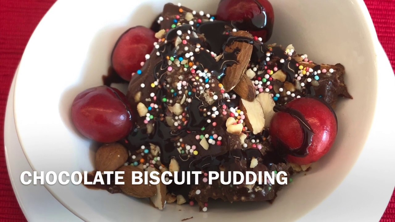 Chocolate biscuit pudding | Chocolate biscuit cake | No-bake chocolate ...