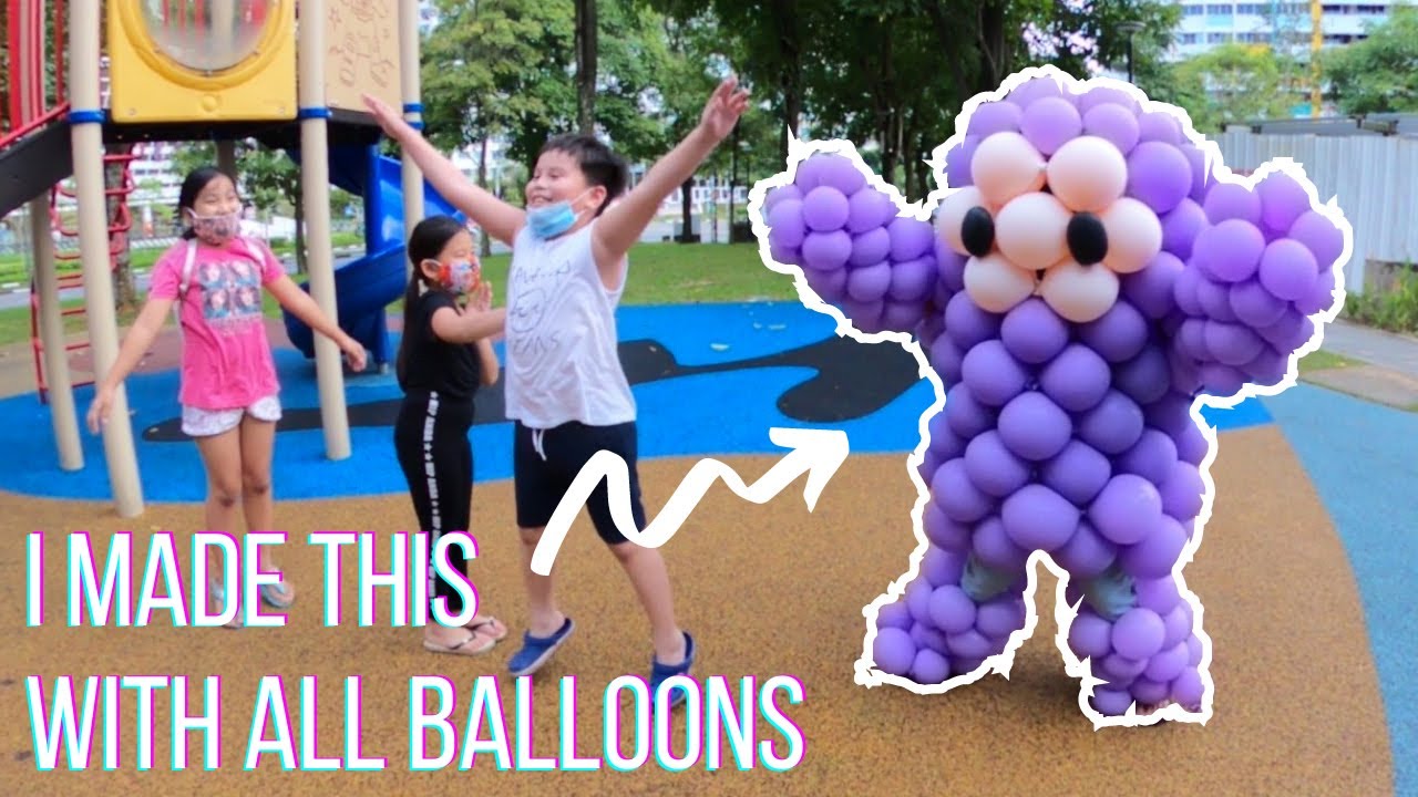 I Made A Fall Guys Costume Out Of Balloons Only - YouTube