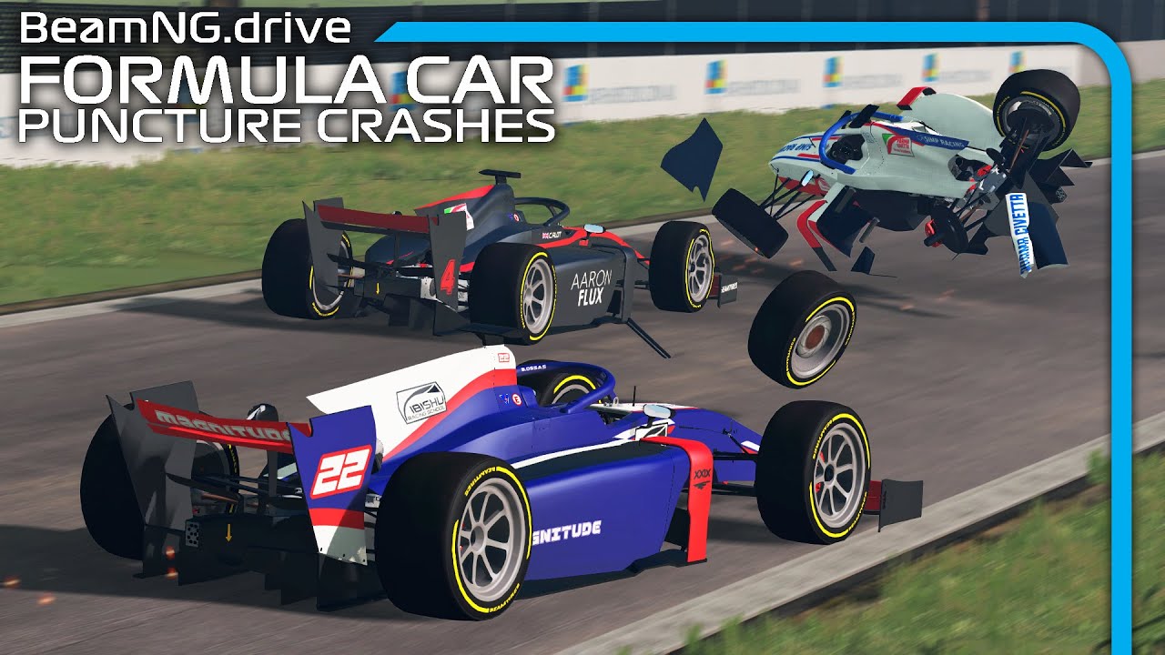 Formula Car Puncture Crashes#1 | BeamNG.drive | F2mod - YouTube