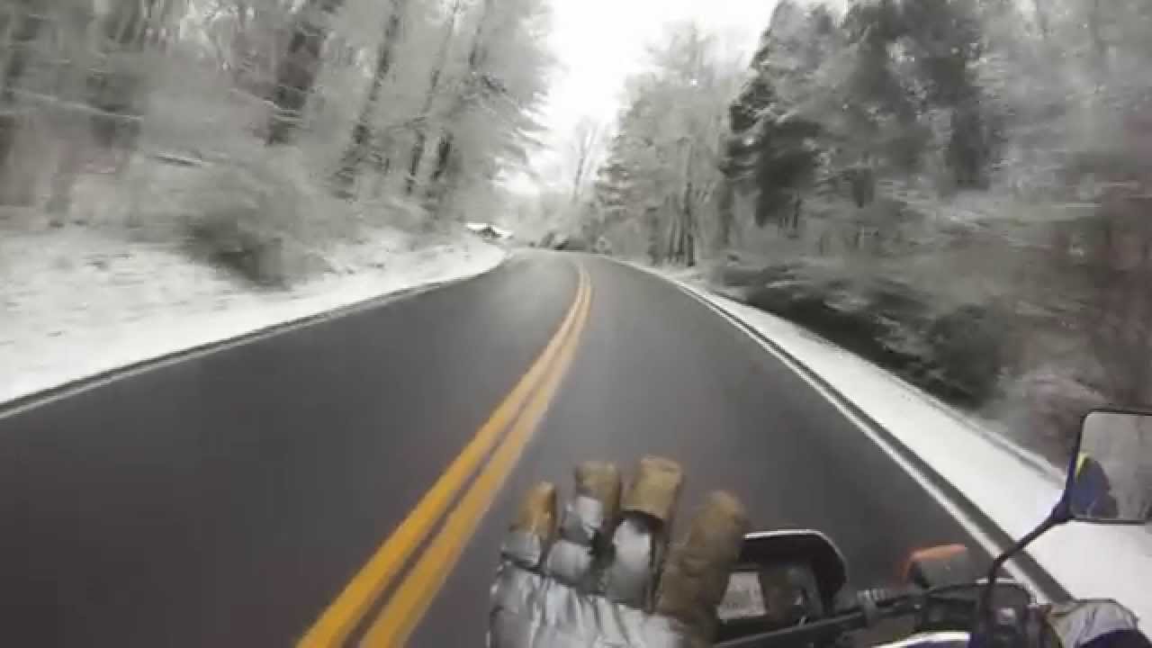 Motorcycle Crash on Black Ice - YouTube
