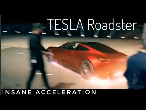 Tesla Roadster 2 acceleration in Back to the Future stryle
