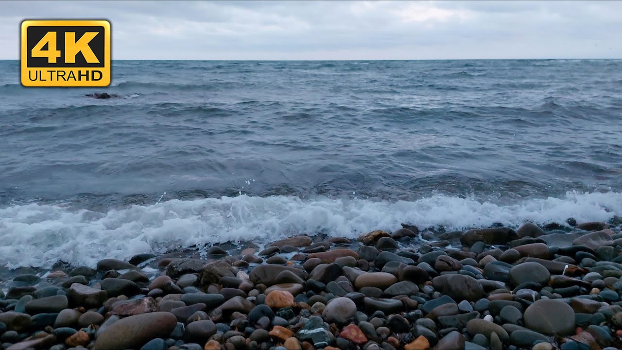 Early Morning Sea Waves to Relax | 4K Ocean Ambience - YouTube