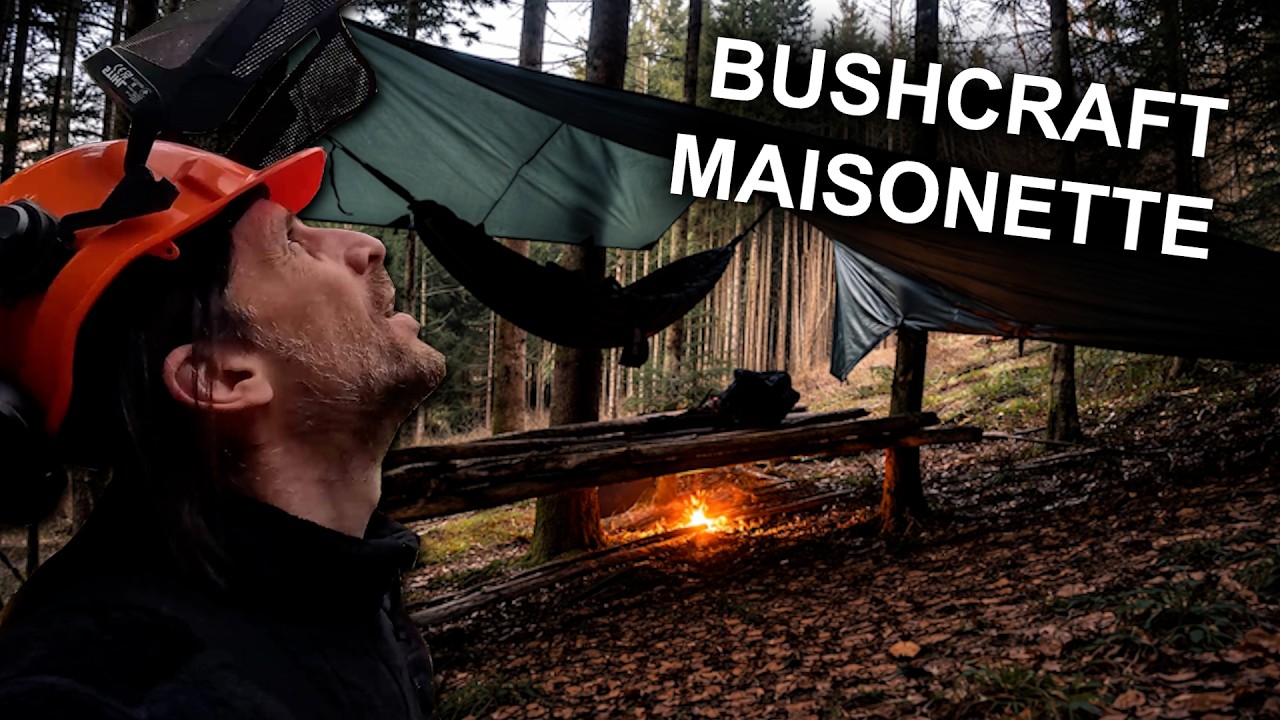 Clearing Widowmakers & Building a Bushcraft Maisonette in the Woods ...