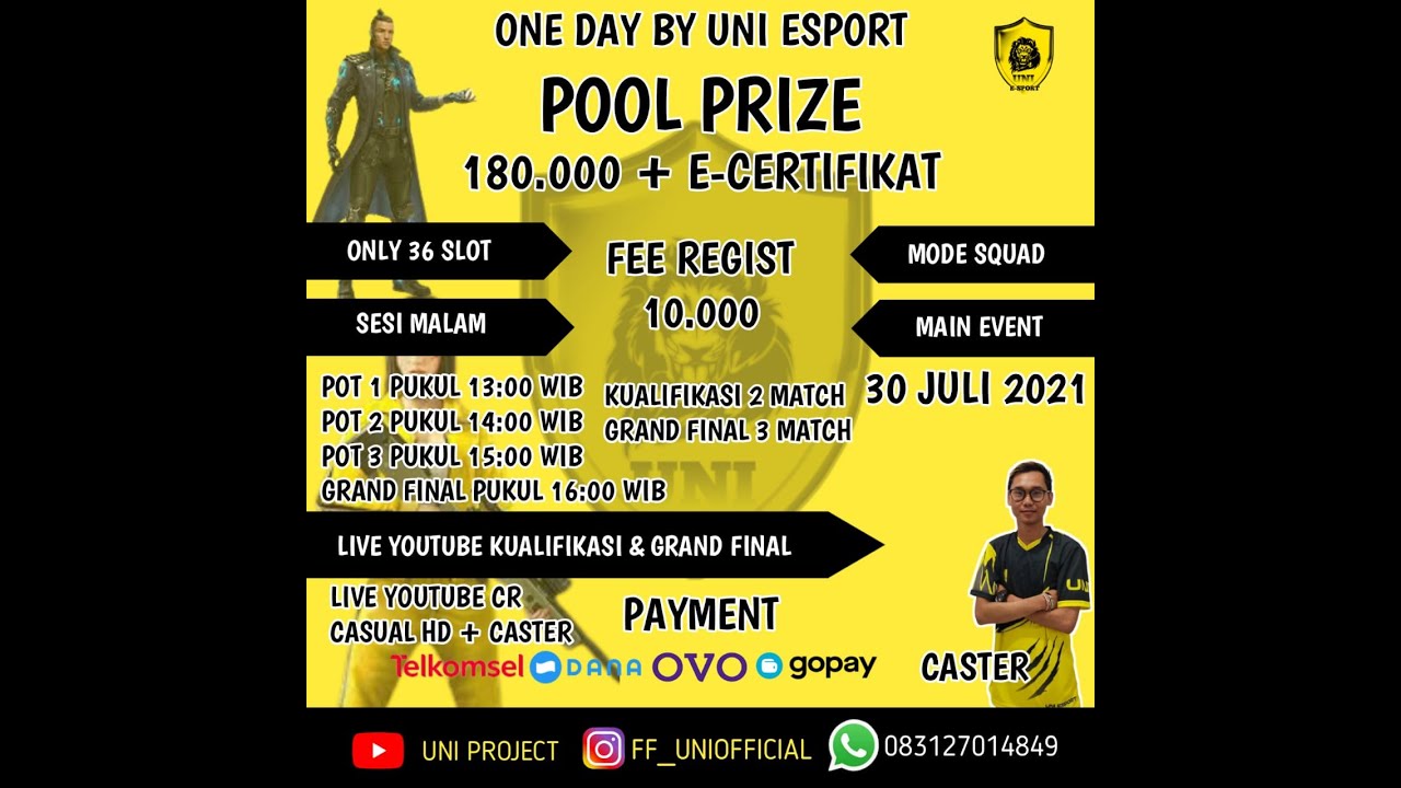 ONE DAY TOURNAMENT BY UNI OFFICIAL POT 1 ( CR CASUAL ) - YouTube