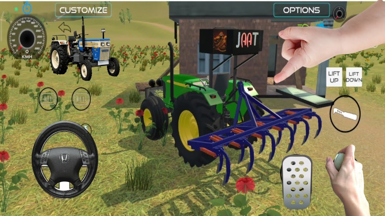 tractor simulator game ! tractor driving game - YouTube