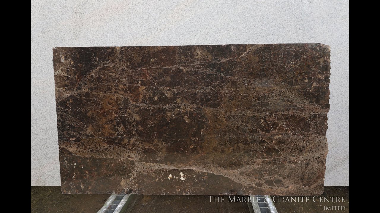 Marron Imperial, block no. 24169. polished 30mm slabs. - YouTube