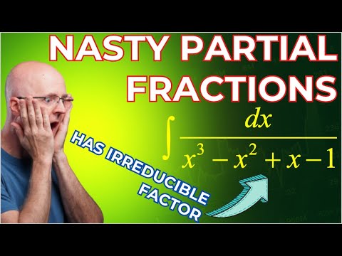 Calc 2, Lec 10A: Partial Fractions Example with Irreducible Quadratic ...