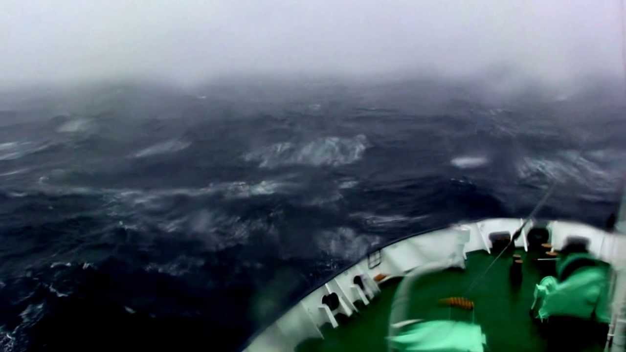 Southern Ocean, rough sea, on board of MV Ortelius. - YouTube
