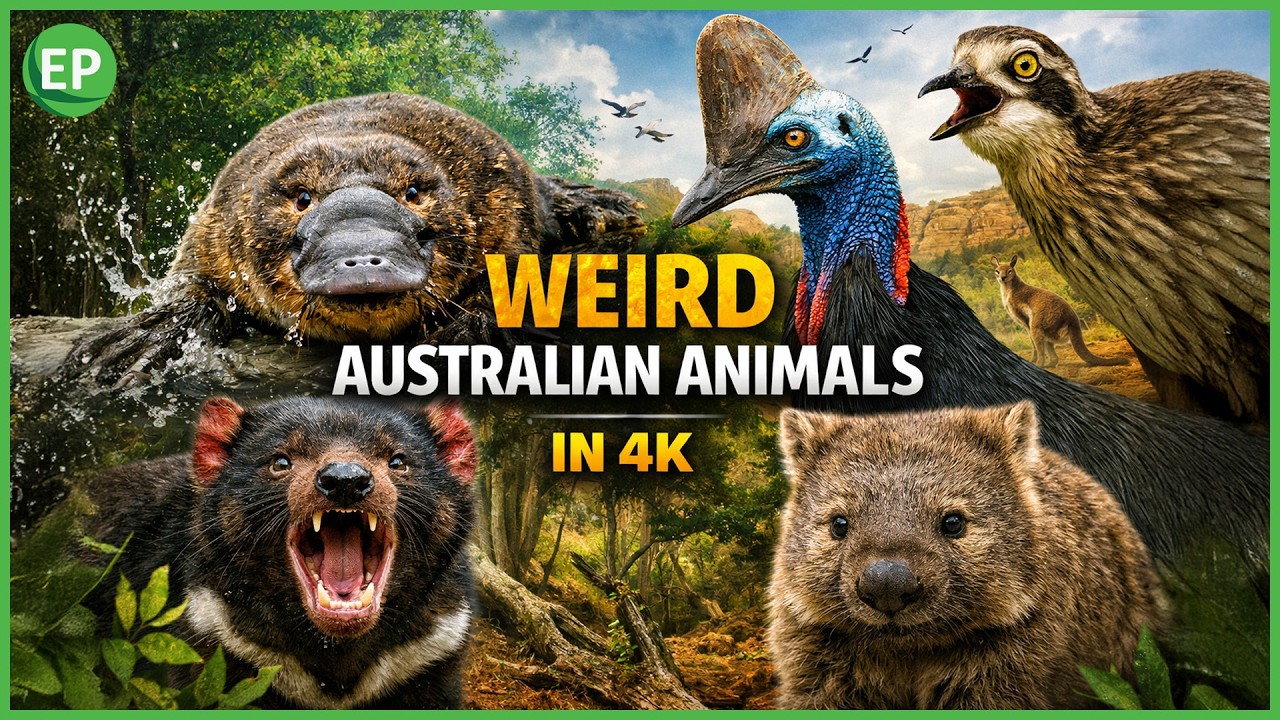 Weird Australian Animals 4K – Platypus, Wombat, Cassowary & Other ...