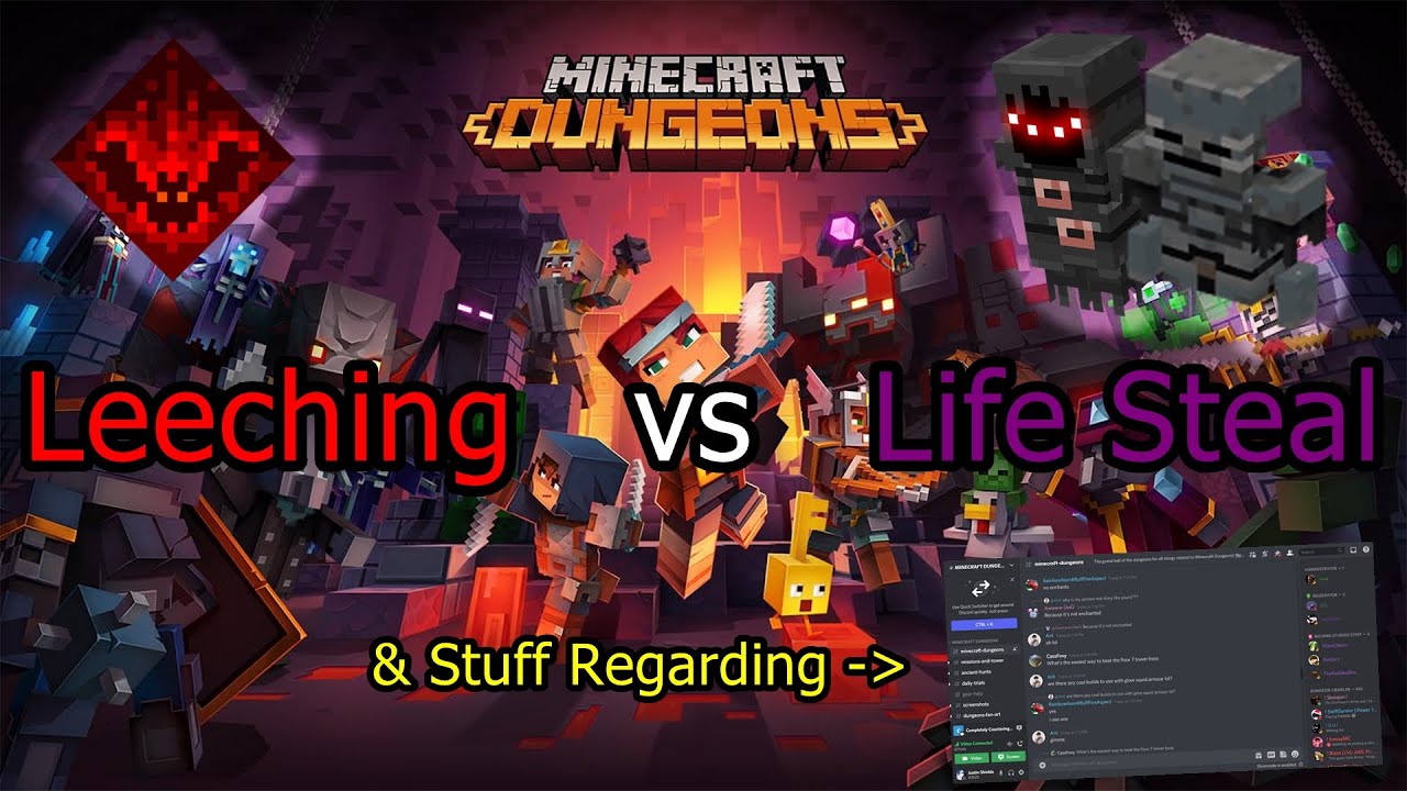 Talking Leeching vs Life Steal, Misinformation, & the Community - Minecraft Dungeons - YouTube