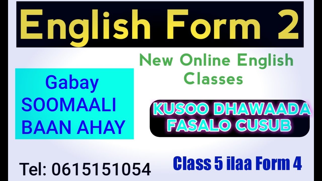 English Form 2 | Poem | I AM SOMALI - YouTube