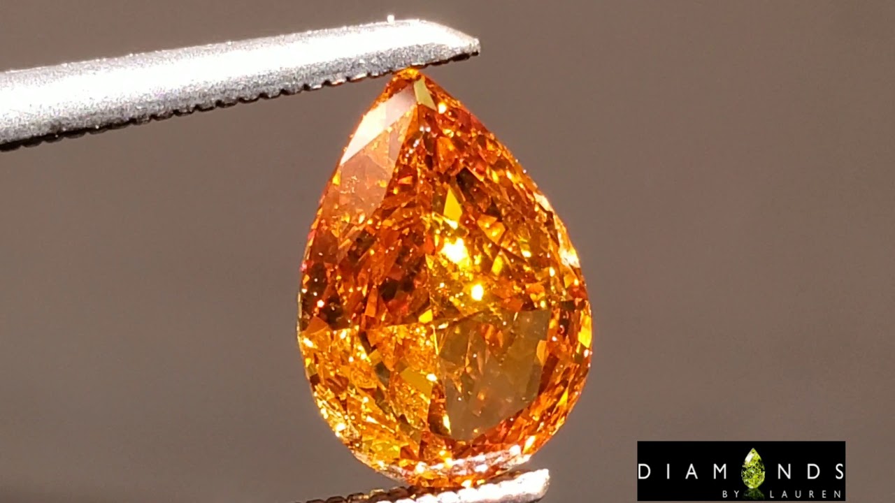 Vibrant Yellowish Orange Diamond R8661 - YouTube