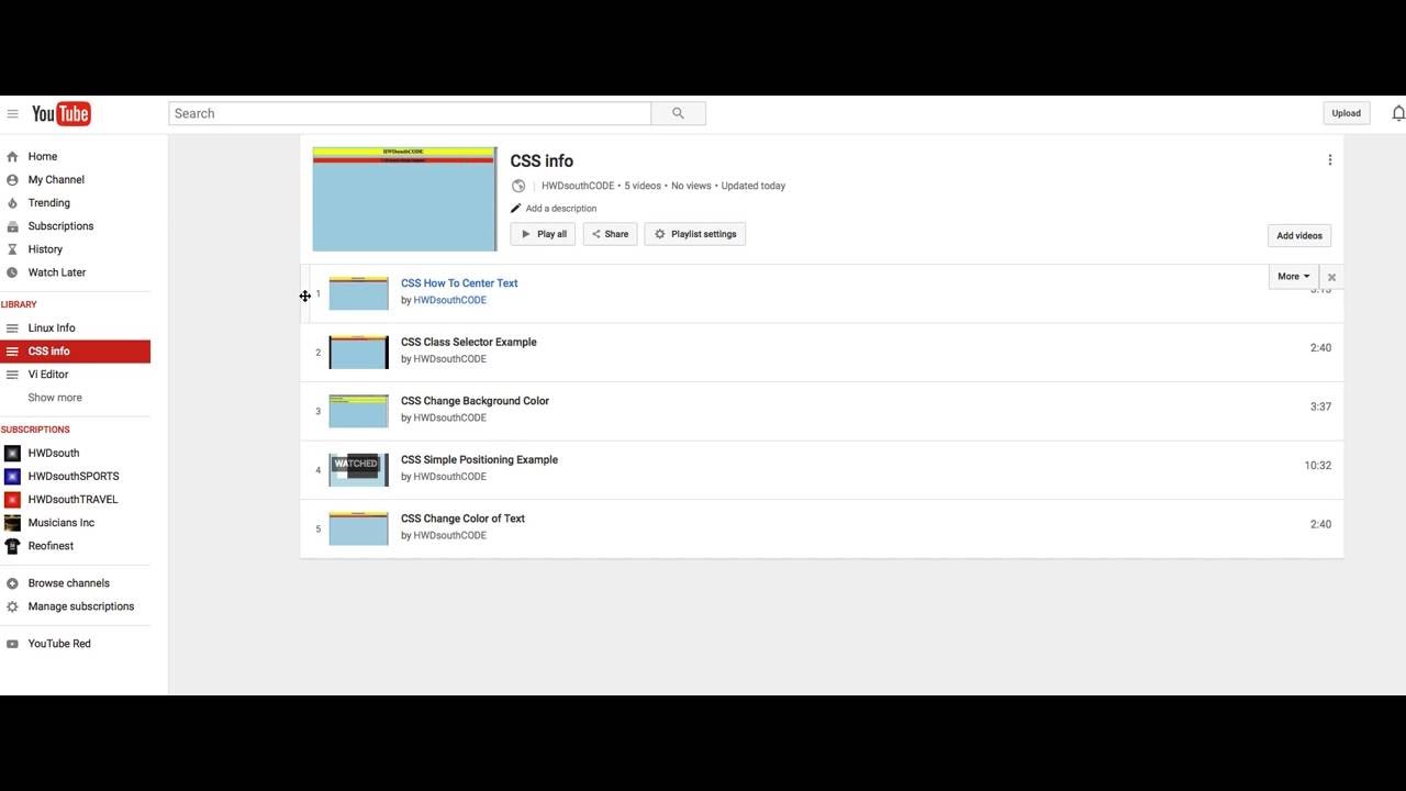 YOUTUBE Easy way to re-order playlist - YouTube