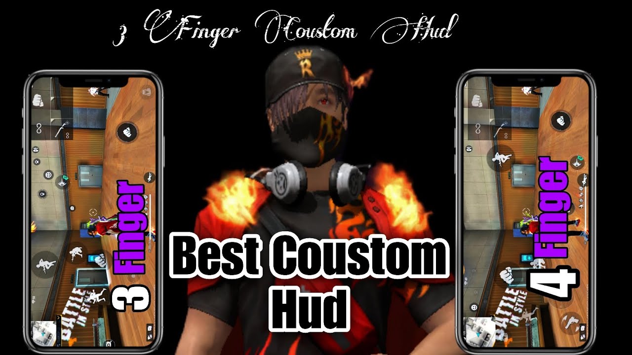 Best 4 Finger Custom Hud for ff 🎯 3 Finger Vs 4 Finger Which Hud is ...