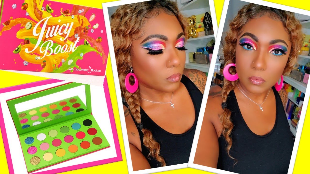 NEW!! Coloured Raine JUICY BOOST Palette Eye Look & First Impression ...