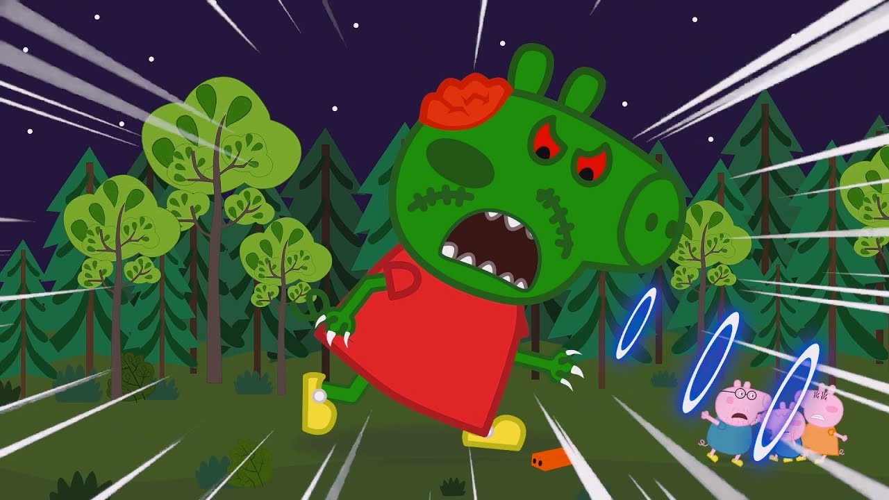 Peppa Is A Giant Zombie - Peppa Pig Cartoon - YouTube