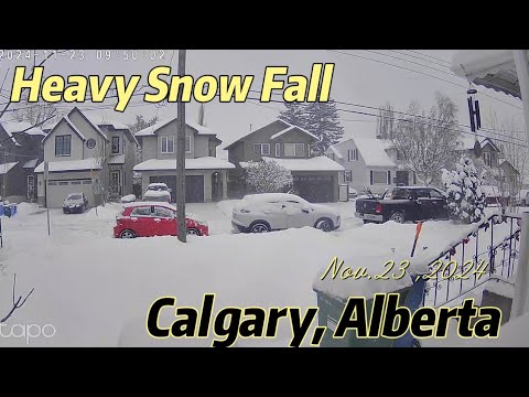 Heavy Snow Fall | Calgary | Hour by Hour - YouTube