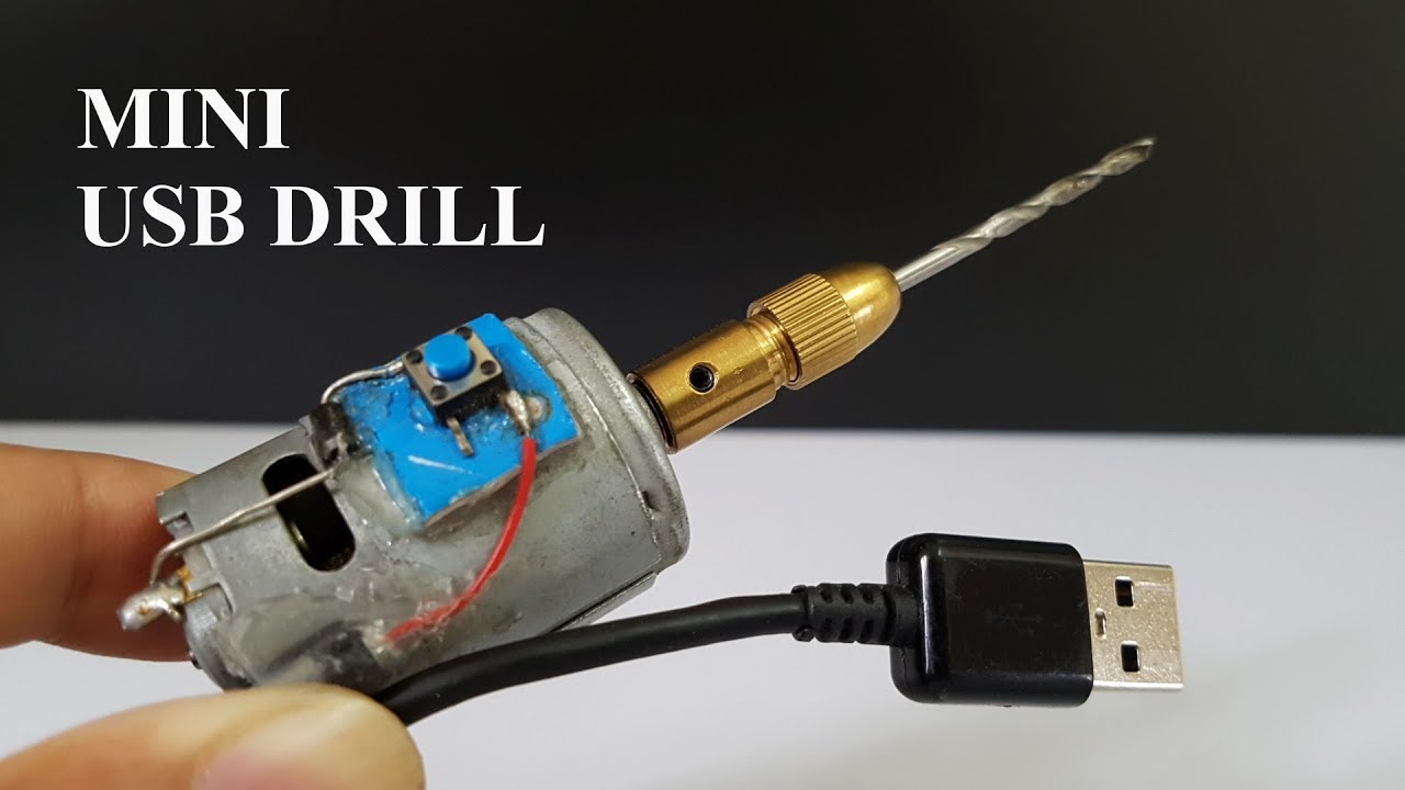 How to make a Mini USB Drill at home - YouTube