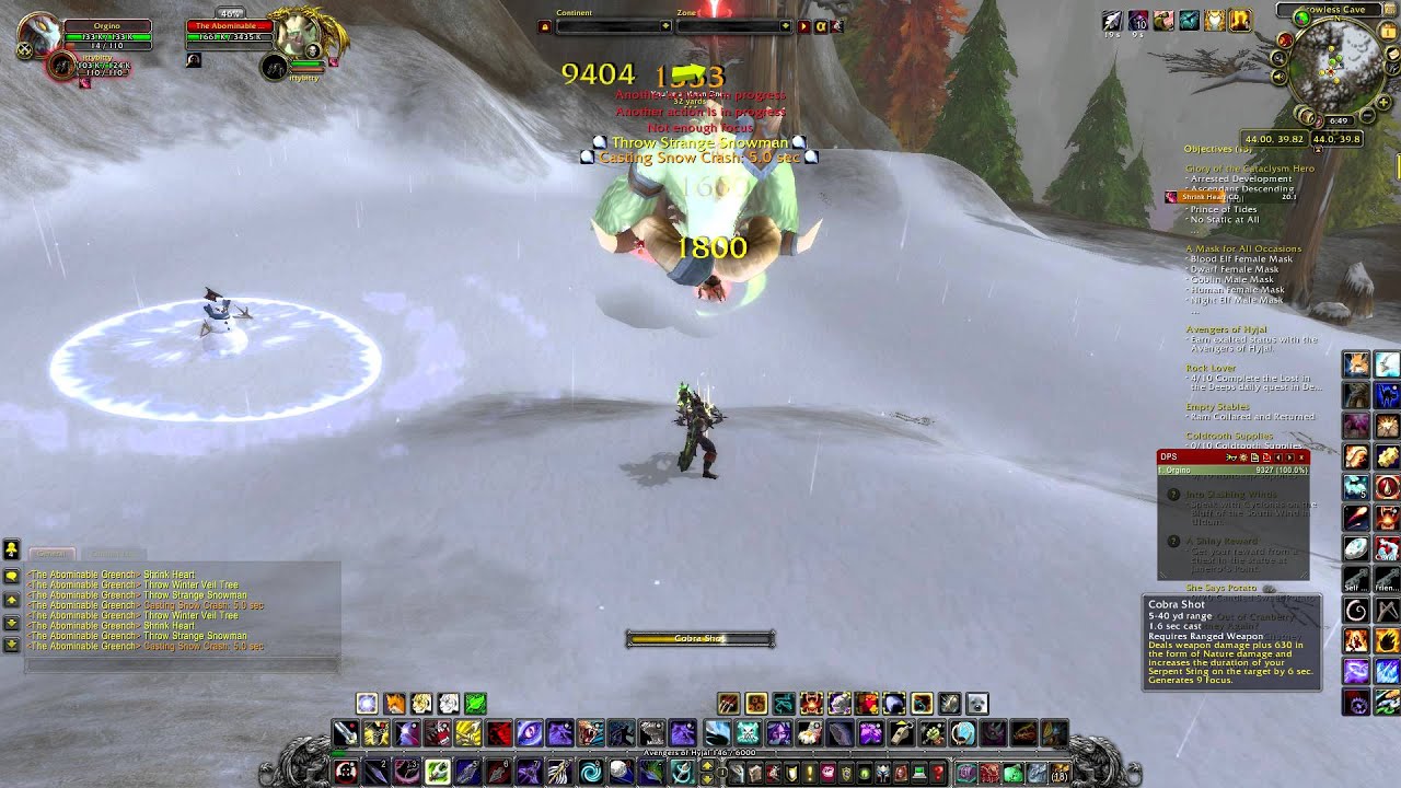 Hunter beetle pet solo tanking the Abominable Greench world of warcraft ...