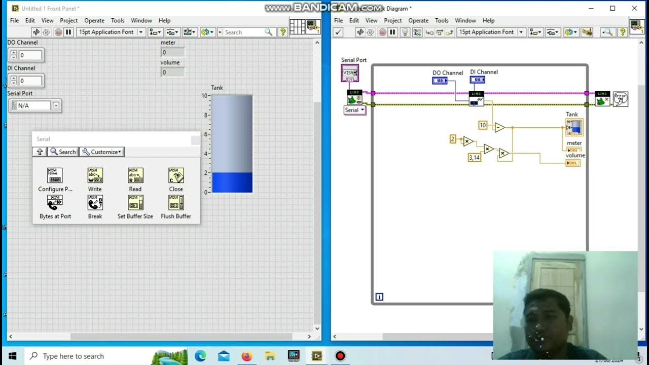 Mengukur Ketinggian air menggunakan sensor ultrasonik dan LabView - YouTube