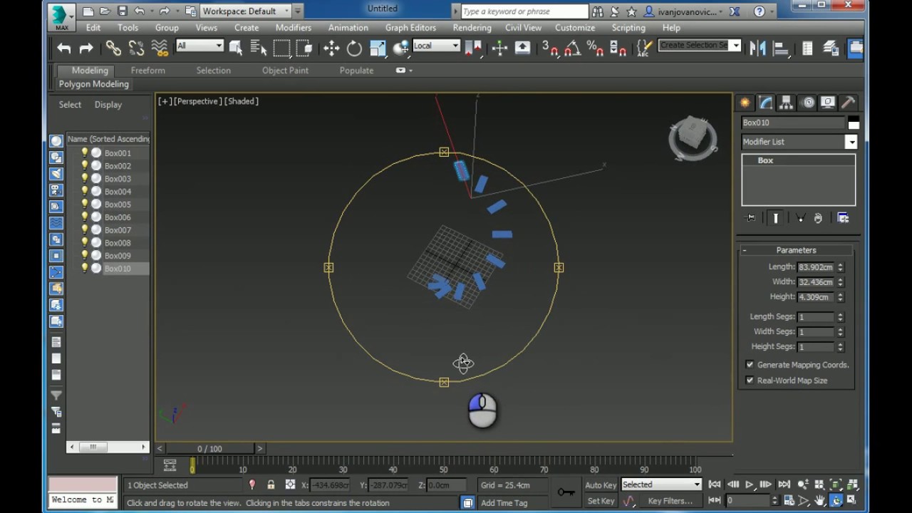 Using Array comand to create spiral stairs in Autodesk 3ds max - YouTube