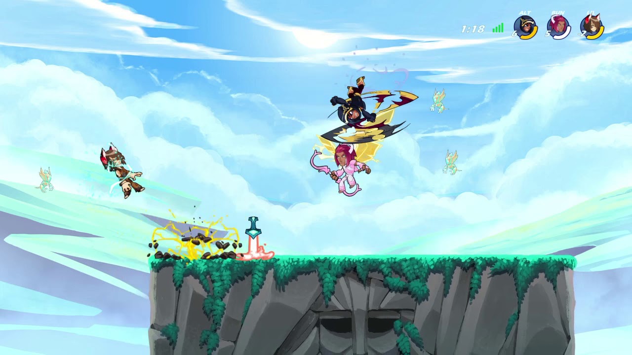 Partida de brawlhalla modo invisible - YouTube