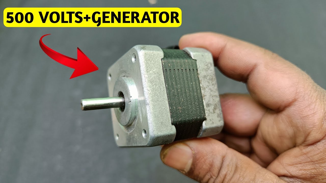 500 Volts+ac generator | Stepper motor as high voltage generator - YouTube